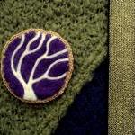 Felt Brooch, Purple Tree Pin, Needle Felted Woodland Badge, Made To ...